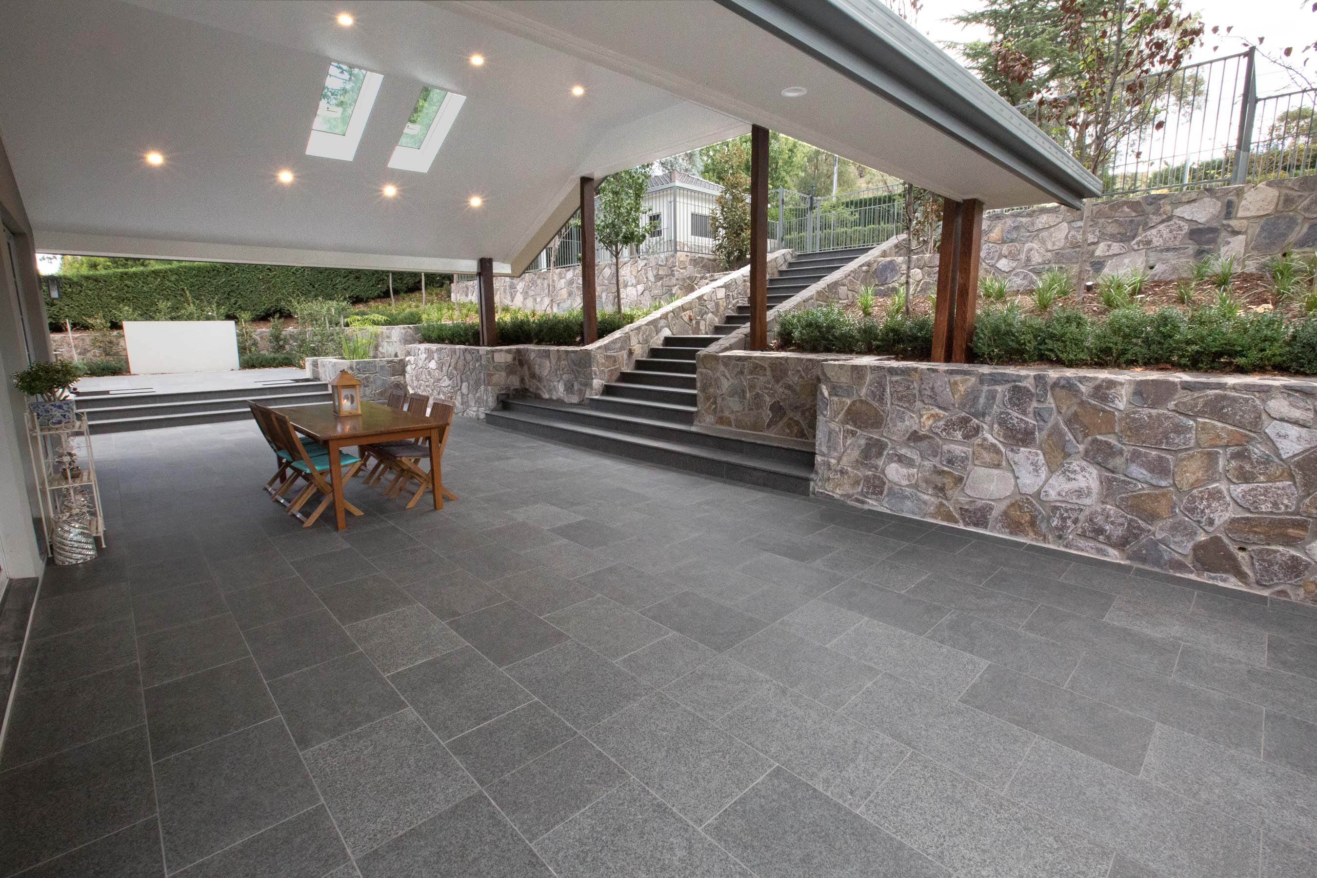 Artisan Exterior | Raven Granite Pavers, Tiles & Coping