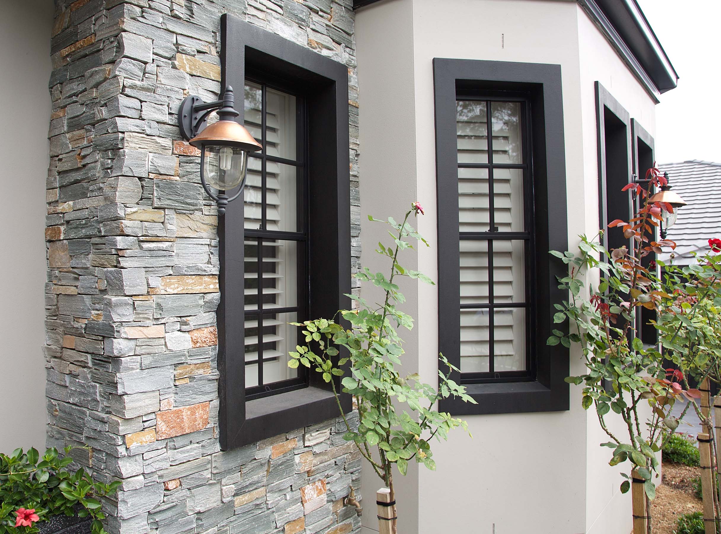 Artisan Exterior | Rustic Grey Z Panel Stacked Stone Cladding